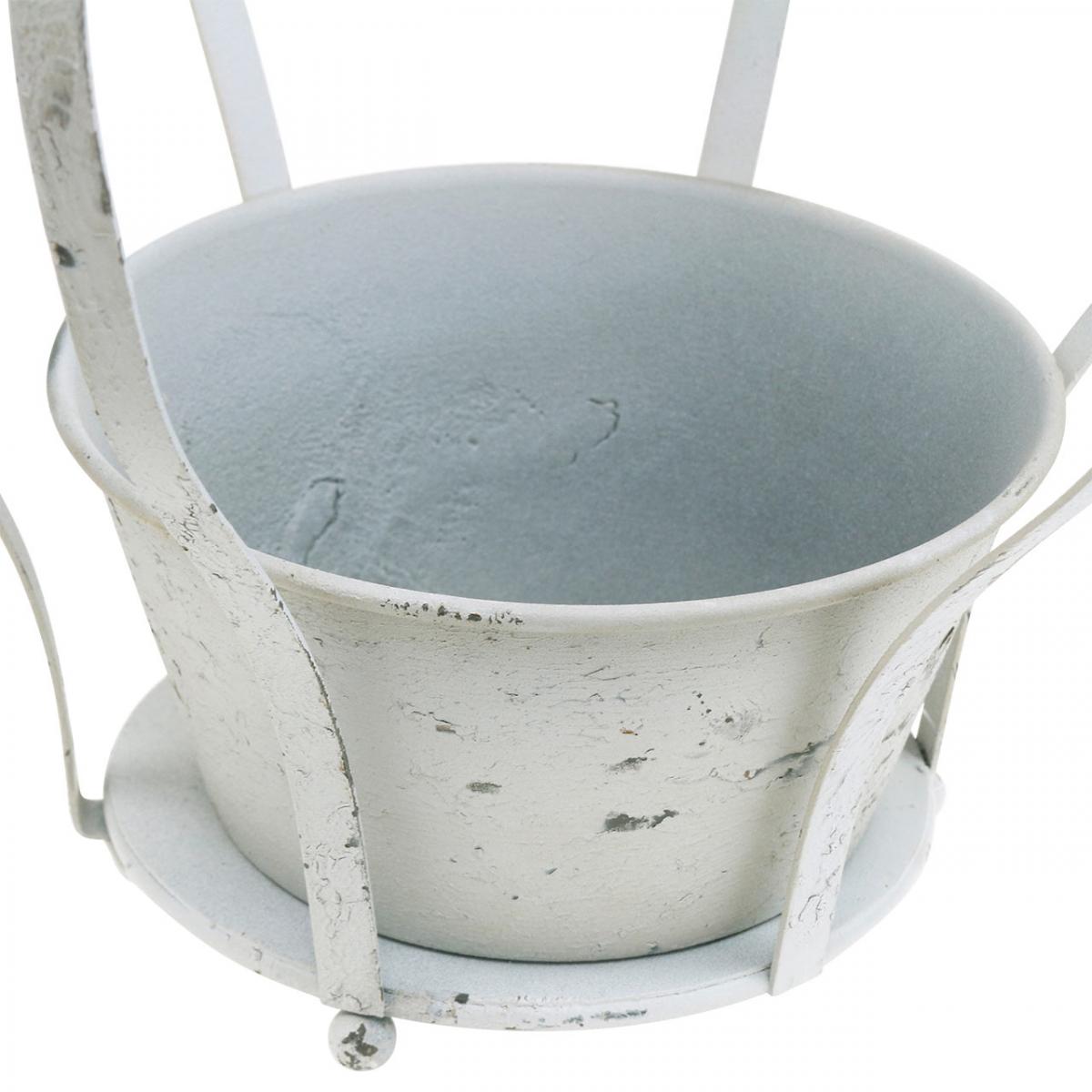 Floristik24.ch Deko-Krone Weiß Shabby Chic Metall Gartendekoration 3er ...