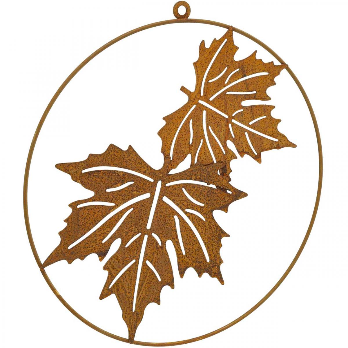 Floristik24.ch Dekoring Blatt Edelrost Metallring Rost Deko Wanddeko ...