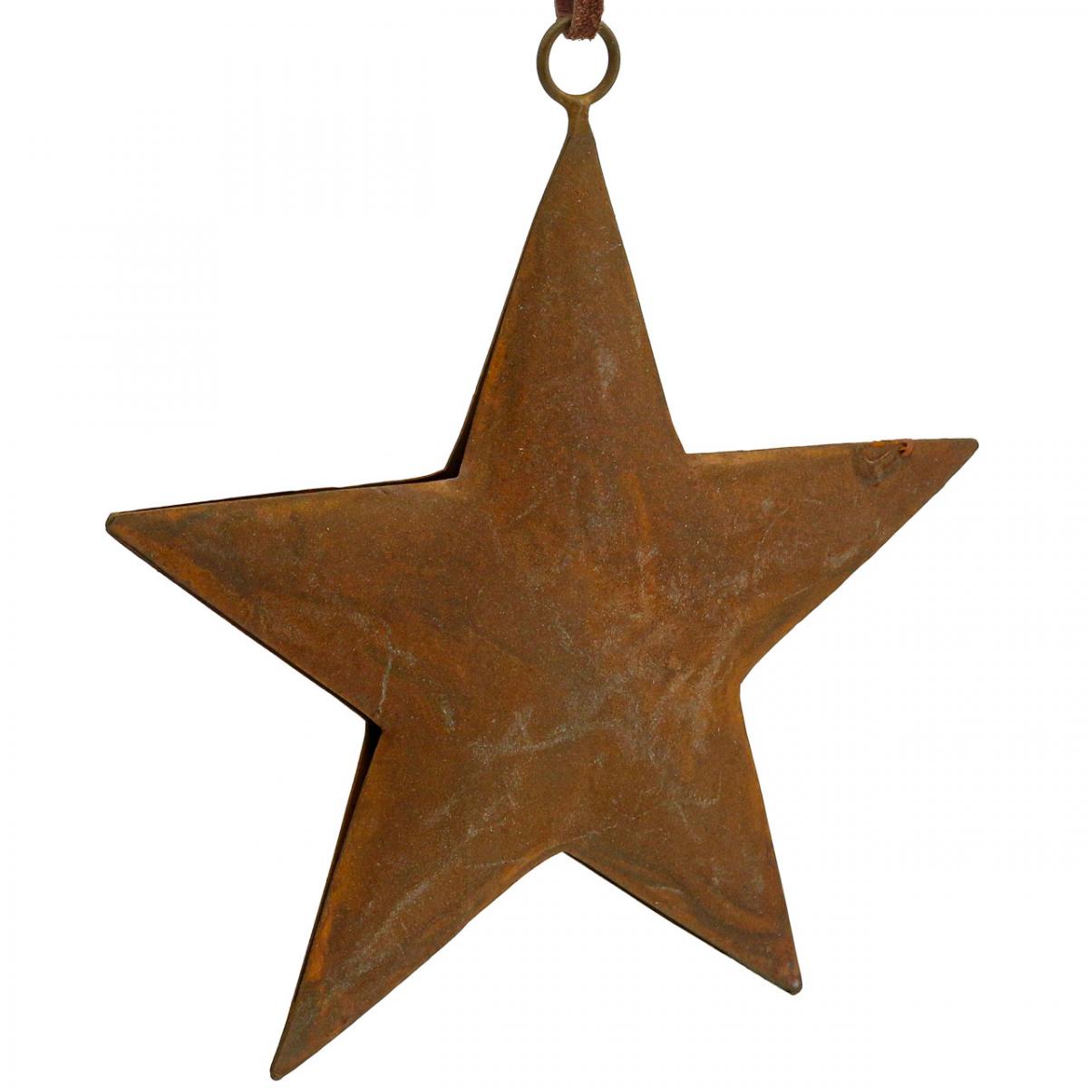 Floristik24.ch Weihnachtsanhänger Stern Metallstern Rost Optik H13,5cm ...
