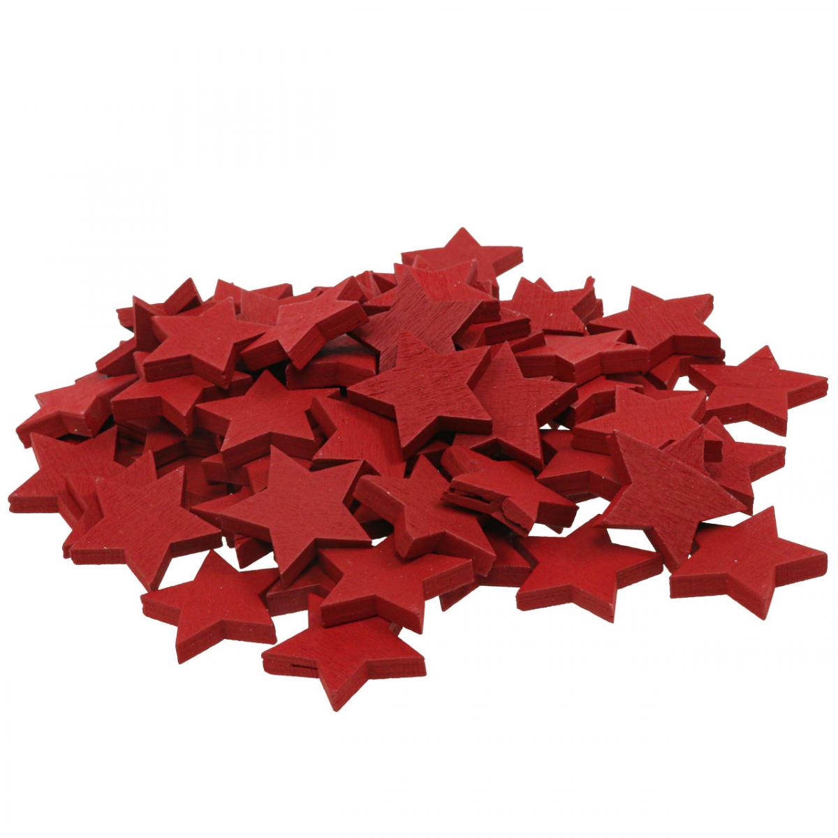 Floristik24.ch Holzsterne Rot Streudeko Weihnachten Sterne 3cm 72St-06594
