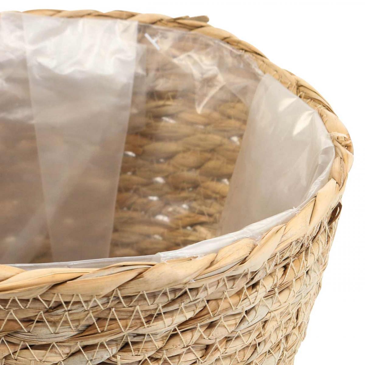 Floristik24.ch Pflanzkorb Übertopf Seegras Korb Deko Natur Ø26cm H23cm