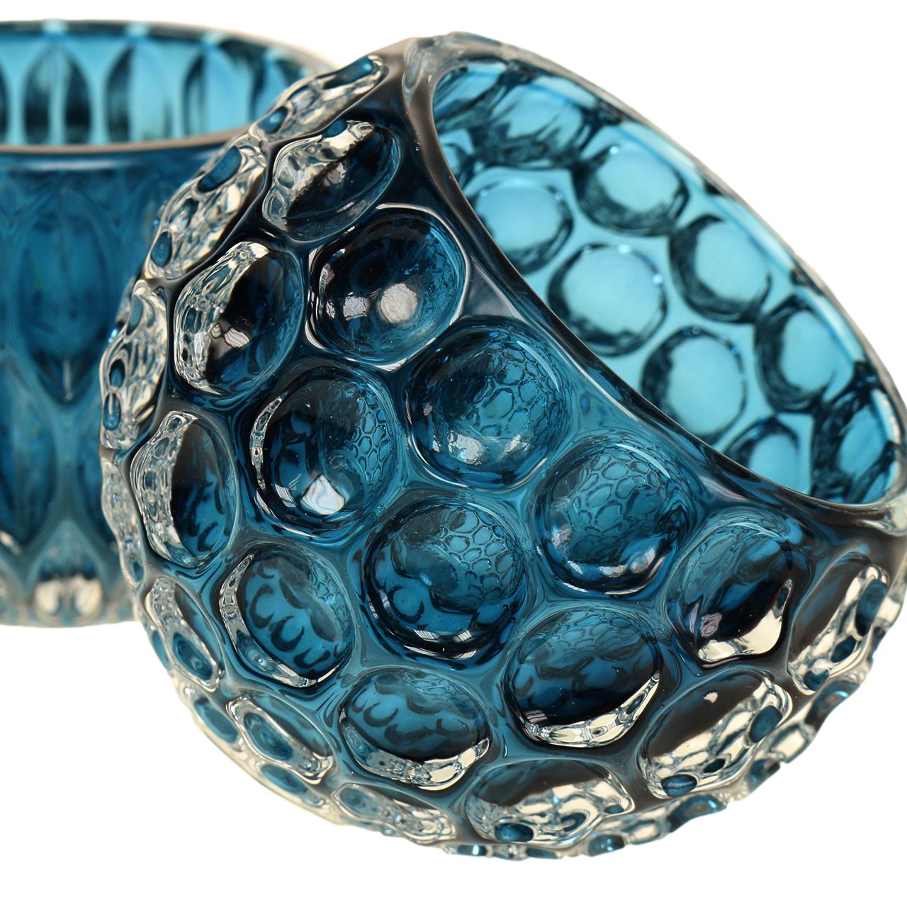 Floristik24.ch Windlichter aus Glas Dunkelblau Ø8cm H6cm 2St - jetzt ...