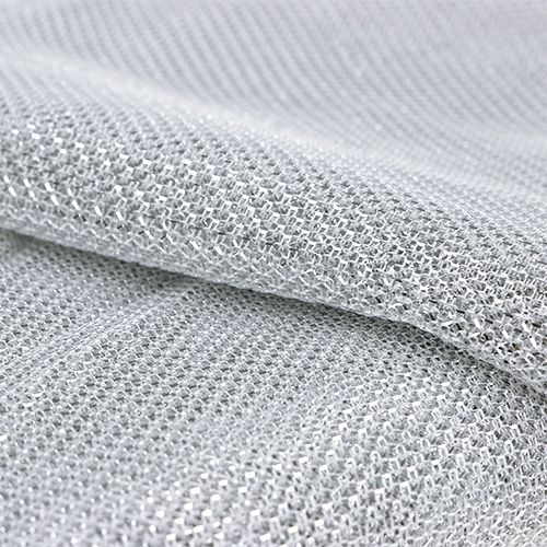 Floristik24.ch Deko-Stoff Silber, glänzend 140cm x 230cm-79554